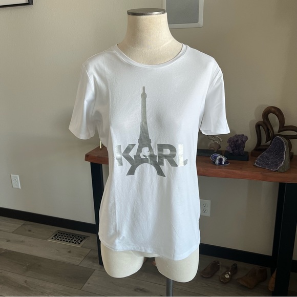 Karl Lagerfeld | Tops | Karl Lagerfeld Eiffel Tower Tee Nwot | Poshmark